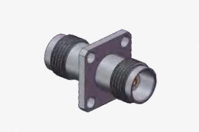China Nickel Plated TNC Female to Female 4-hole Flange RF Coaxial Connector for sale