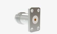 China TNC Female 4-hole Flange RF Coaxial Connector with Microstrip for sale
