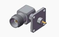 China TNC Female Right Angle 4-Hole Flange RF Connector for Secure Mounting for sale