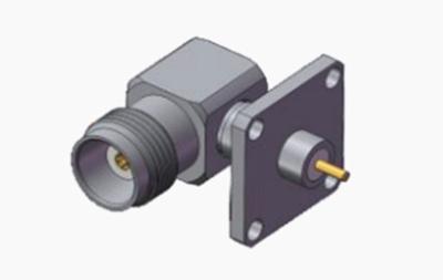 China TNC Female Right Angle 4-Hole Flange RF Connector for Secure Mounting for sale