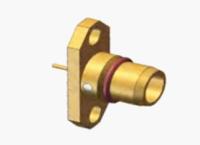 China BMA Male Straight 2-hole Flange Brass RF Coaxial Connector for PCB Mount for sale