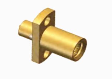 China SBMA Female 2-hole Flange Brass PCB Mount RF Coaxial Connector for sale