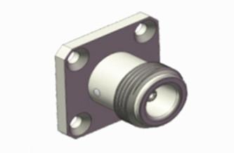China N Female 4-hole Flange RF Coaxial Connector with Microstrip for sale