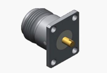 China N Female Brass Pin Flange Mount RF Connector with Microstrip for sale