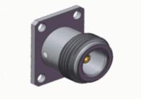 China 50Ω N Type Female Flange Hole Mount RF Coaxial Connector With Nickel Plated Plating for sale