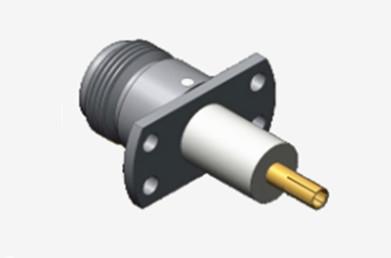 China N Female Flange Mounted RF Coaxial Connector with Microstrip for sale