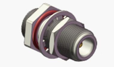 China Customizable N-KYD9 Bulkhead Female RF Coaxial Connector With Microstrip And Nickel Plating for sale