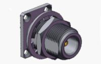 China Nickel Plated N-KYFD1 Bulkhead Female Flange Mount RF Coaxial Connector for Stable Connection for sale