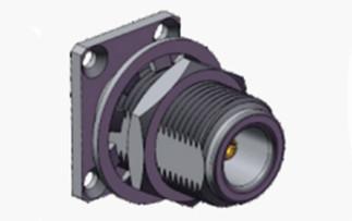 China Nickel Plated N-KYFD1 Bulkhead Female Flange Mount RF Coaxial Connector for Stable Connection for sale