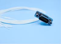 China Operating Temp -55C- +125C Aluminum Alloy Micro D Connector Female Receptacle With Mating Cable White Wire 0.1mm2-0.15mm2 for sale
