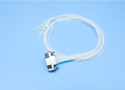China Operating Temp -55C- +125C Aluminum Alloy Micro D Connector Female Receptacle With Mating Cable White Wire 0.1mm2-0.15mm2 for sale