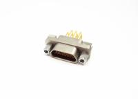 China Gold Plated Center Conductor 15 Contacts Pitch Distance 2.54 x 2.54 J30J Micro D Connectors Used for Right Angle PCB Connect for sale
