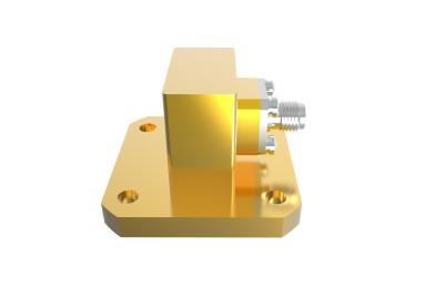 China 9.84GHz~15GHz WR75 To SMA Female Right Angle Waveguide To Coax Adapter SMA/BJ120-KF6 for sale