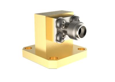 China 11.9GHz~18GHz WR62 To SMA Female Right Angle Waveguide To Coax Adapter SMA/BJ140-KF15 for sale