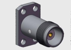 China 50 Ohm Commerical Grade TNC Female Jack 4 Hole Flange Mount Connectors for sale