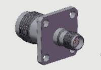 China High Frequency 4 Hole Square Flange Mount TNC to SMA Female / Jack RF Coaxial Adapter up to 11GHz for sale