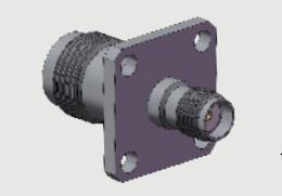 China High Frequency 4 Hole Square Flange Mount TNC to SMA Female / Jack RF Coaxial Adapter up to 11GHz for sale