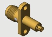 China High Frequency DC-18GHz 2 Hole Flange Mount SMA Female to Mini SMP SMPM SSMP Female Adapters with 500V DWV for sale