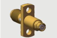 China 2 Hole Flange Mount SSMA Female To SMP Female Flange Mount Adapters Up To 18GHz for sale