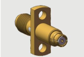 China 2 Hole Flange Mount SSMA Female To SMP Female Flange Mount Adapters Up To 18GHz for sale
