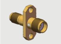 China 2 Holes Flange Mount SMA Female / Jack To SSMA Female / Jack Adapters Up To 18GHz for sale