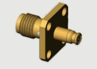China 4 Holes Flange Mount SMA Female / Jack To SMP Female / Jack Adapters Up To 18GHz for sale