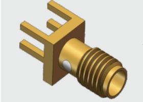 China SSMA Female PCB Connector 18GHz 50Ω 4 Leg Through Hole Solder for sale