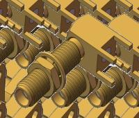China High Reliability SSMA（mini SMA）Female Right-angle bulkhead Connectors for sale