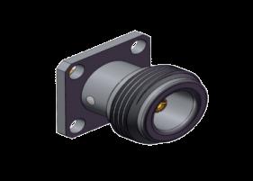 China 4 Hole Flange Mount N Type Female Jack RF Coaxial Connector Frequency Up To 11GHz for sale