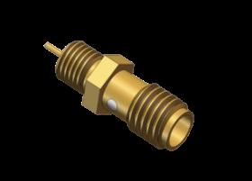 China SSMA Female / Jack Bulkhead Mount RF Coaxi Microstrip Connector , Screw 10-36UNS-2 for sale