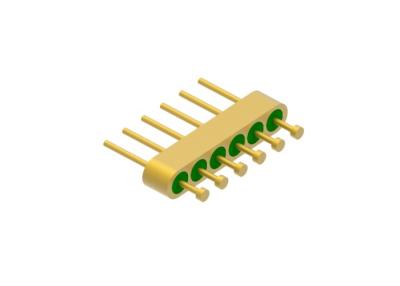 China 6-Pin Diameter 0.6mm Nail Head Glass To Metal Hermetic Seal Header With Gold Wire Bonding Surface MC-1124-JH for sale