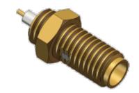 China SSMA / Mini SMA Female Jack Bulkhead RF Coaxial Microstrip Connector with Screw Mount Up to 18GHz for sale