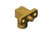 China 50Ω Right Angle SMP Male to SSMP (SMPM) Female RF Coaxial Adapter 40GHz 170V for sale