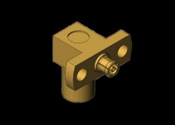 China 50Ω Right Angle SMP Male to SSMP (SMPM) Female RF Coaxial Adapter 40GHz 170V for sale