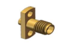 China 50Ω SSMA 2 Holes Flange Mount Jack Mini SMA Female RF Coaxial .086 Cable Connector 18GHz for sale
