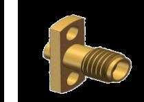 China 50Ω SSMA 2 Holes Flange Mount Jack Mini SMA Female RF Coaxial .086 Cable Connector 18GHz for sale
