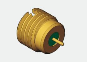 China 50Ω Hermetically Sealed SMPM Male Bulkhead RF Coaxial Connector 0.3MHz-40GHz 170V for sale