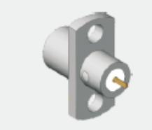 China Stainless Steel SMP Male Half Detent Planel Mount SMP Plug 2 Hole Flange Mount Limited Detent Frequency Up To 18GHz for sale