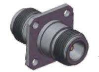 China Copper Alloy Nickel Plating N Type 4 Hole Flange Panel Mount Jack to Jack Adapter 11GHz for sale