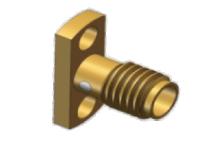 China Stainless Steel SSMA Female Flange Mount Frequency Range 0.3MHz to 18GHz Using Microwave Component for sale