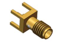 China SSMA Through hole PCB mount connector Frequency Range DC 18GHz solution for Signal transmission and Satcom for sale