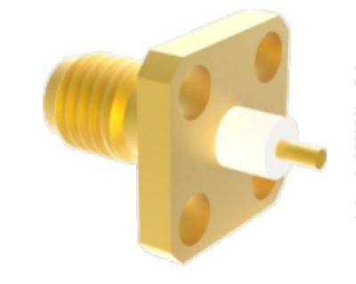 China 50ohm SSMA RF Connector Male Female Frequency Range DC to 18GHz flange mount for Stability in Communication and Radar Systems for sale