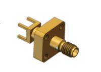 China 18GHz SSMA Through Hole PCB Soder flange mount connector ensuring excellent signal integrity for sale