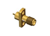 China Gold Plating SSMA Female Mini Jack Flange Connectors with Microstrip Flat for 5G Micro-Base Station for sale