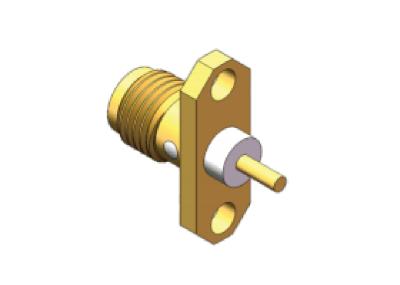 China 50Ω 18GHz Male 2 Hole Flange Mount SMA RF Connector for RF Test Fixture or Chassis for sale