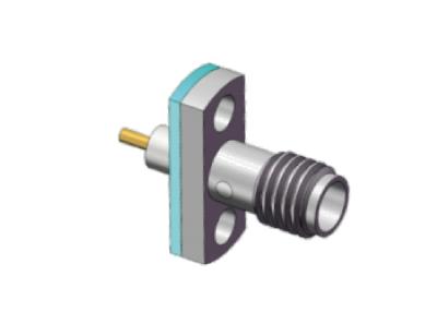 China Waterproof Stainless Steel Flange Mount SSMA RF Connector 18GHz with Sealing Ring for Harsh Environment for sale