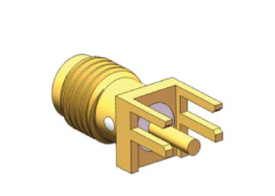 China SMA RF Connector 18GHz Female Jack Edge Mount for PCB with Pin Diameter 0.3mm, 0.8mm, 1.3mm for sale
