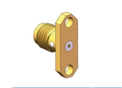 China SMA RF Connector 18GHz Female Jack Edge Mount Flange Mount Accept Pin Diameter 0.3mm for sale