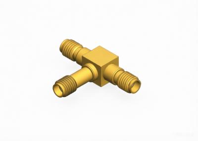 China SSMA Female to Two SSMA Female T Type RF Coaxial Adapter Connector up to 18GHz for sale