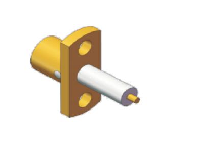 China Brass Gold Plating SMP RF Connector Male Flange Mount Limited Detent 18GHz 50 Ohm for sale